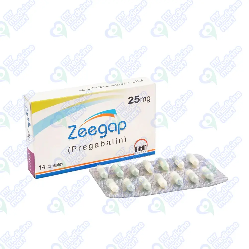 Zeegap Capsule 25mg (Pregablin) Price In Pakistan