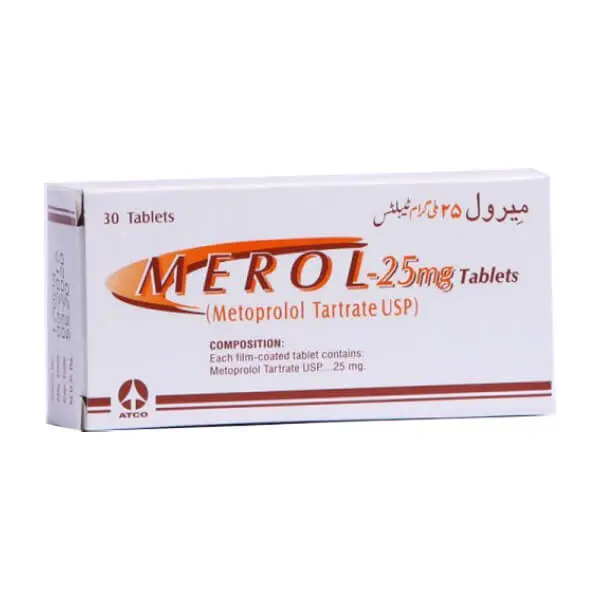 Merol Tablet 25mg (Metoprolol Tartrate) Price In Pakistan I Uses
