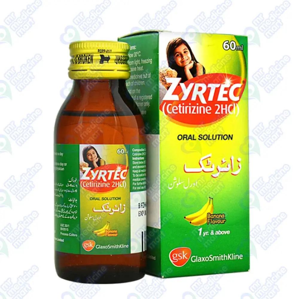 Zyrtec Syrup 60 ml | Mr Medicine Mart
