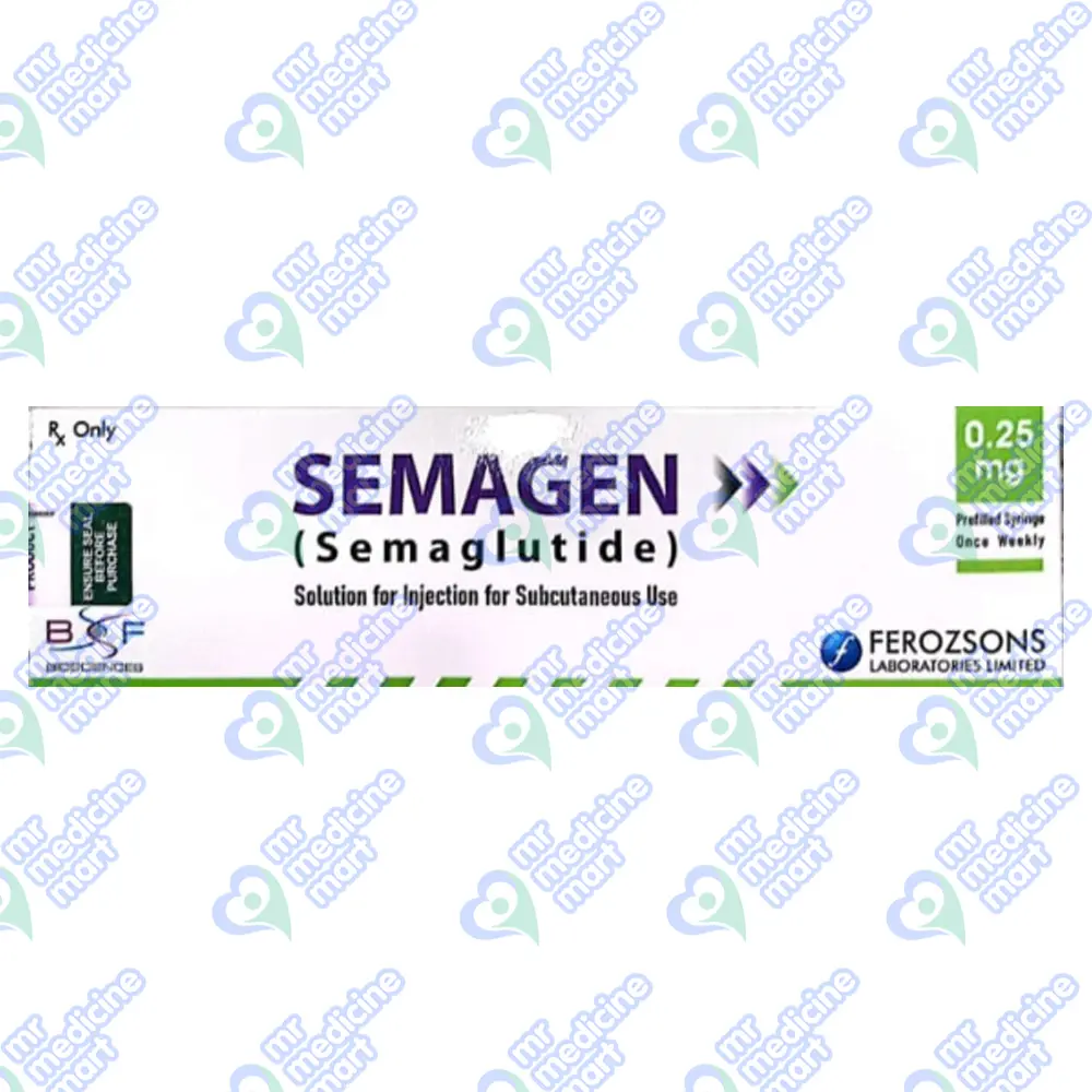 Semagen 0.25mg Injection (Semaglutide) Price in Pakistan 2025
