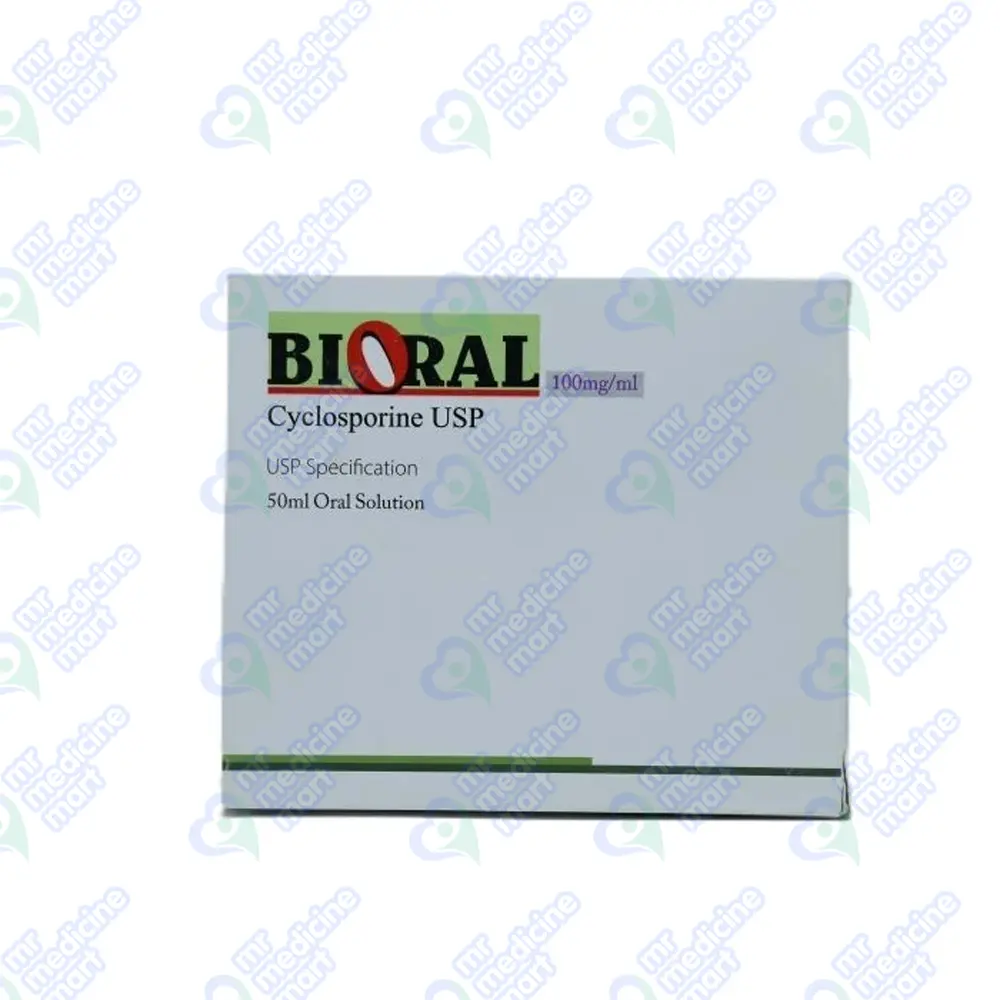 Bioral 100mg/50ml Oral Solution (Cyclosporin) Price In Pakistan
